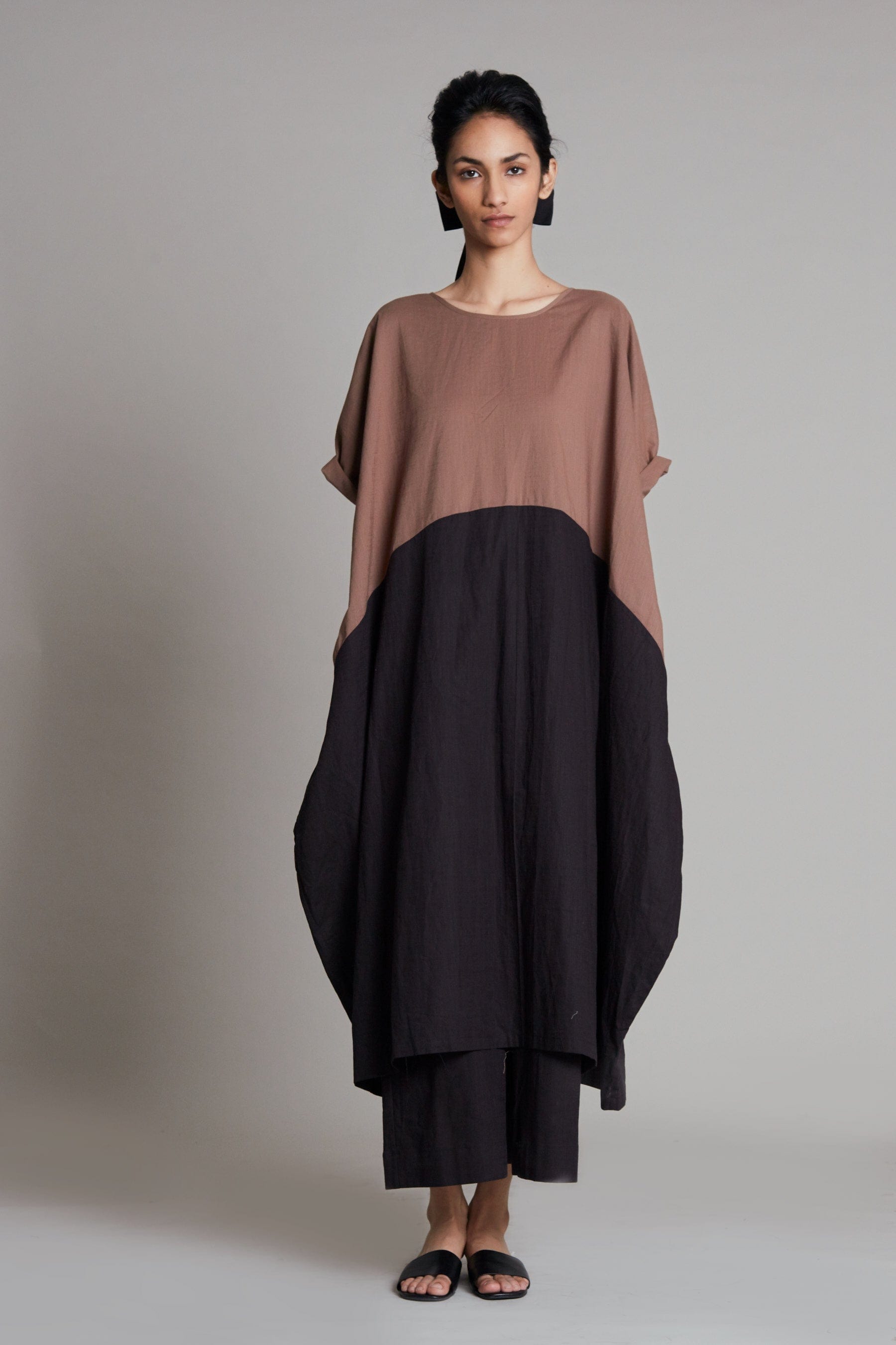 Beige & Black CB Dual Tunic Dress – Mati