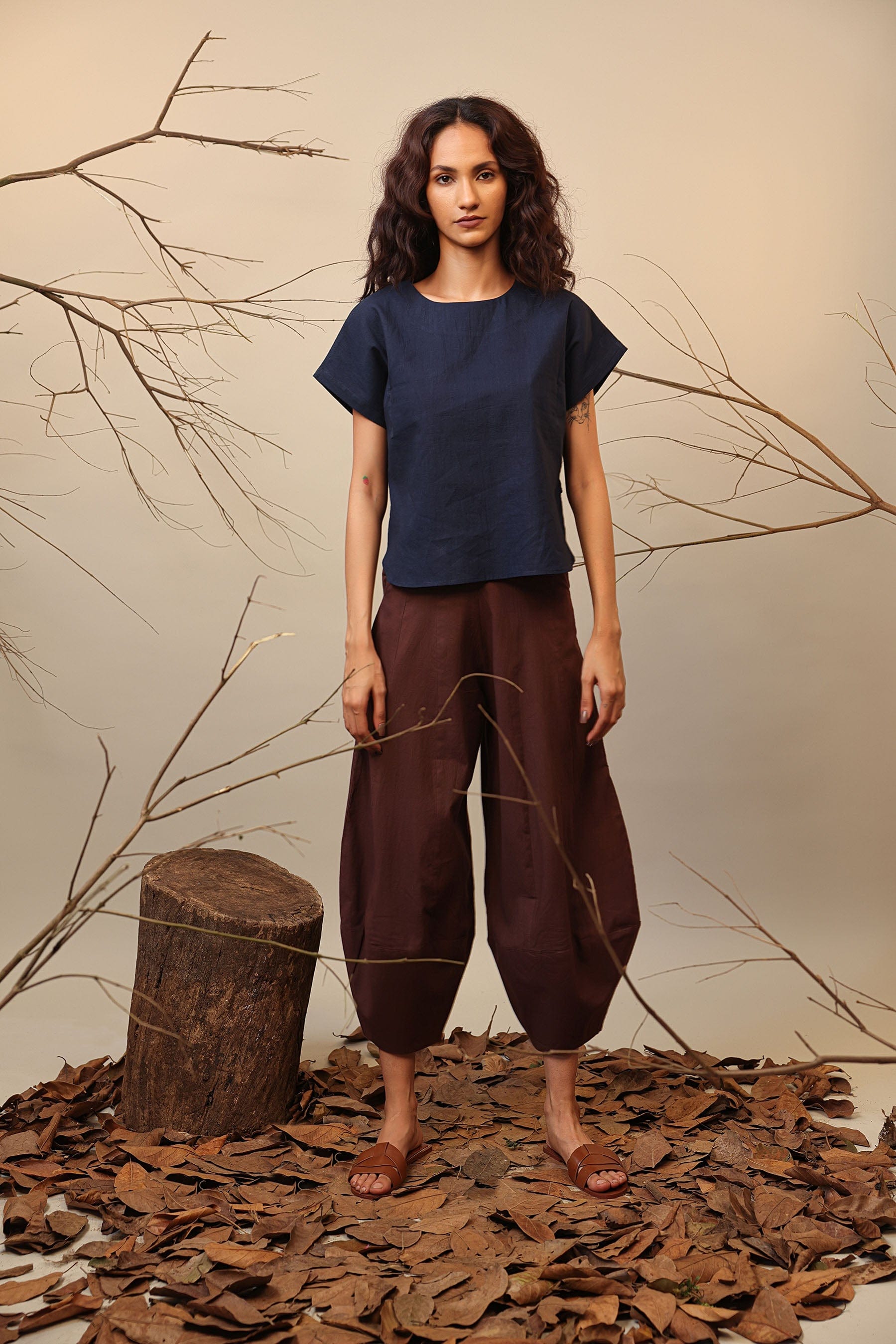 Blue & Brown Sevi Suga Set (2 PCS) – Mati