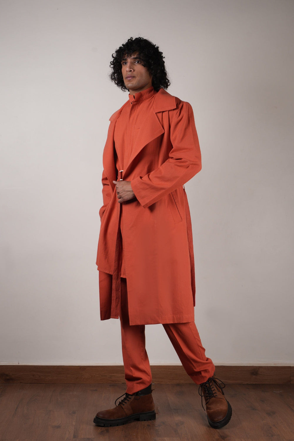 Men's Rust Trench Set (3 PCS) – Mati