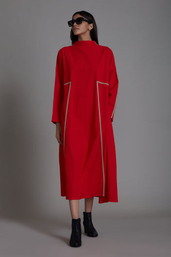 Red Piping Dress – Mati