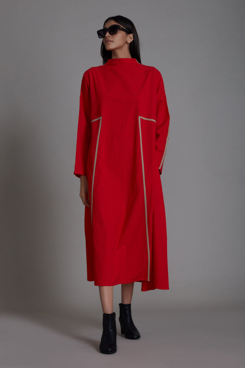 Red Piping Dress – Mati