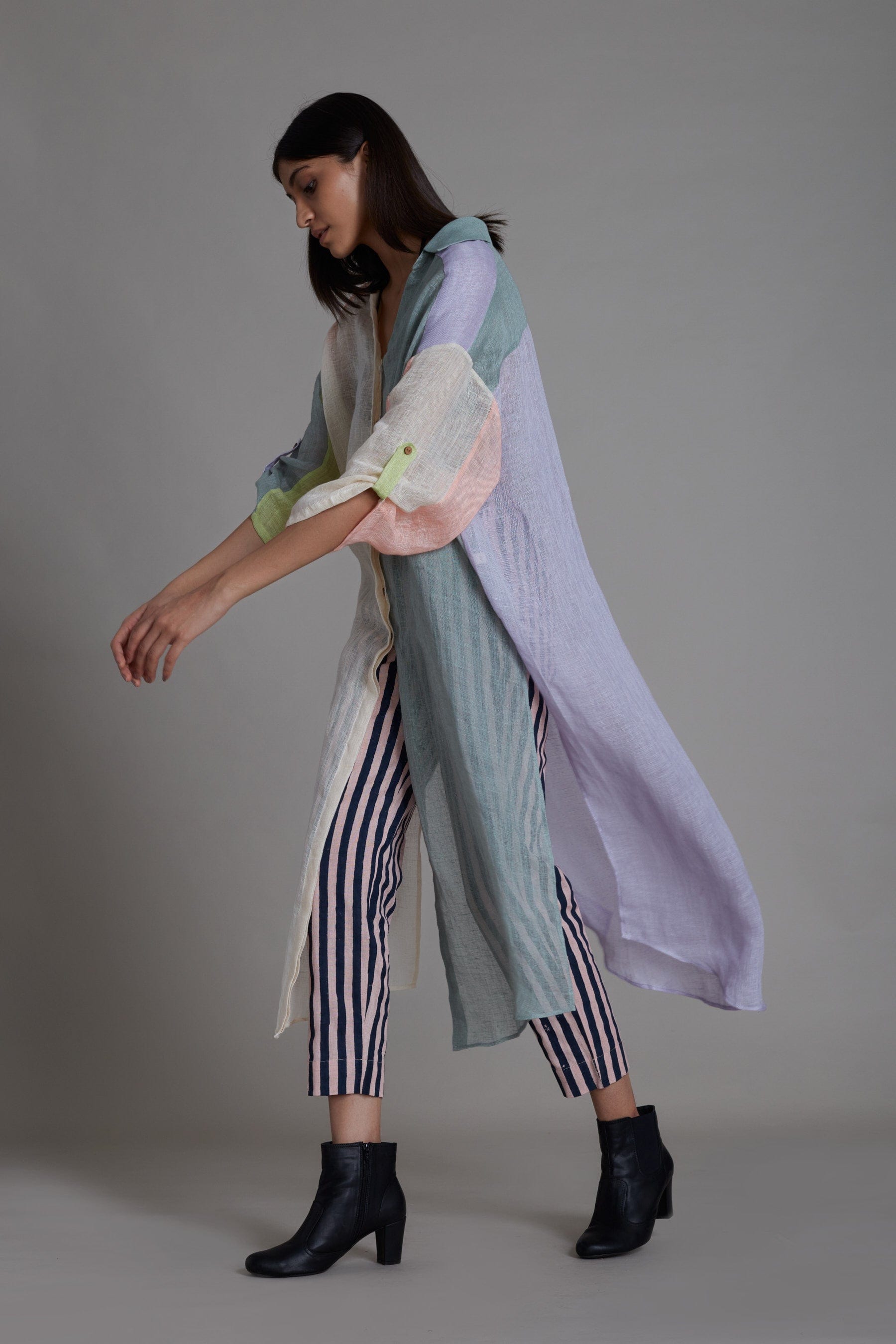 Buy Handwoven Pure Linen & Cotton Co-Ord Set by MATI-Sustainable ...