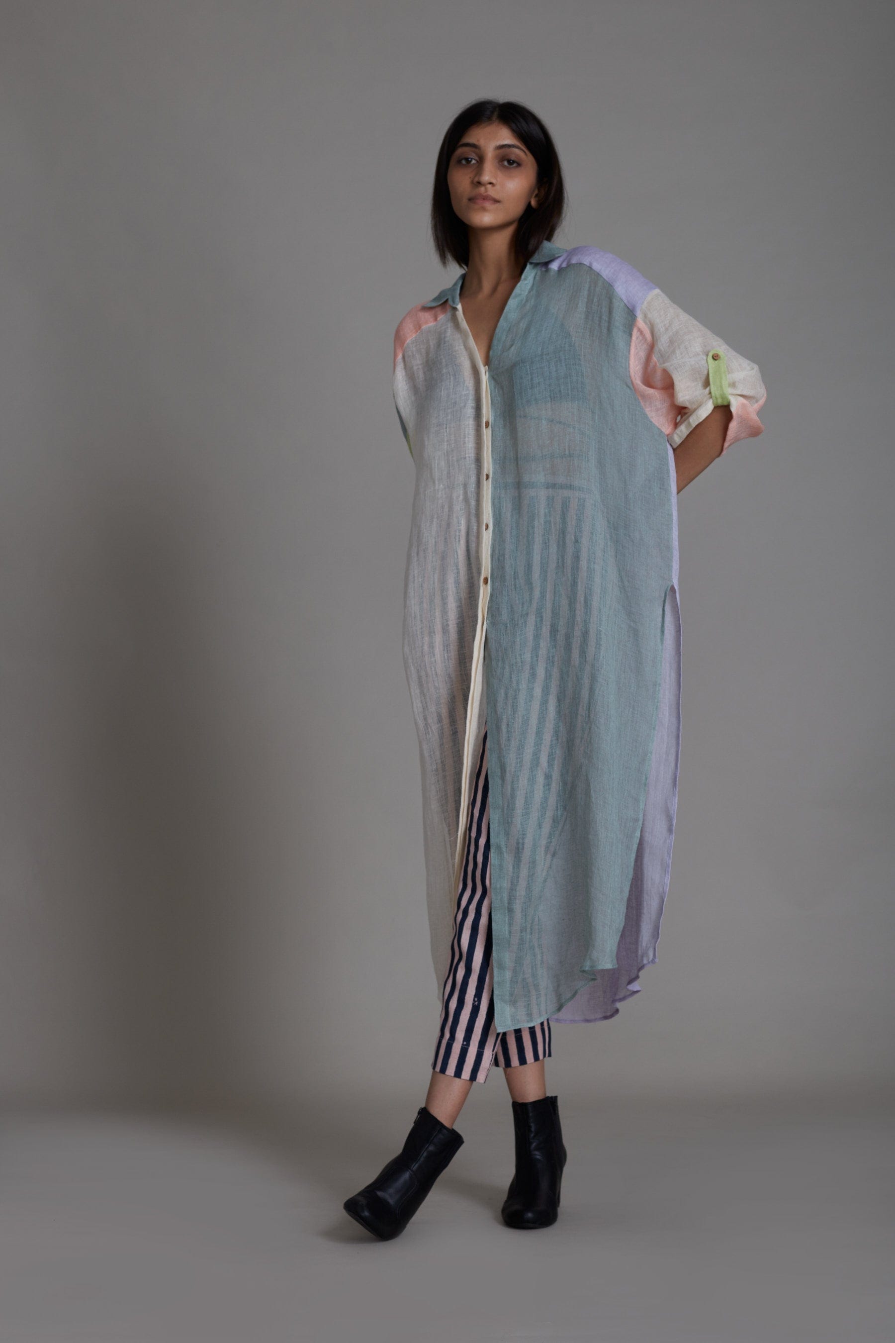 Buy Handwoven Pure Linen Shirt by MATI-Sustainable & Ethical Luxury ...